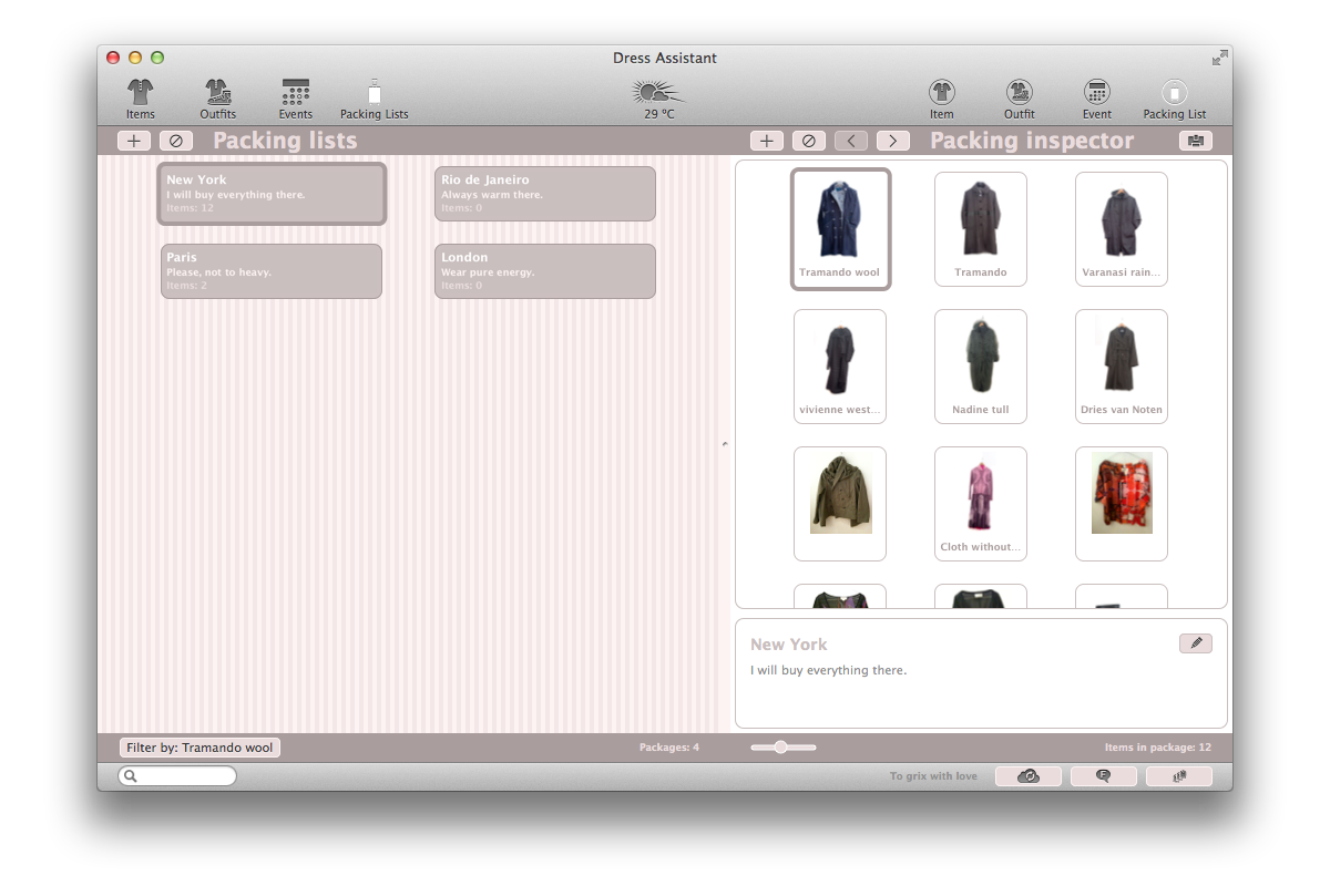 Dress Assistant - Wardrobe organizer software - Official website